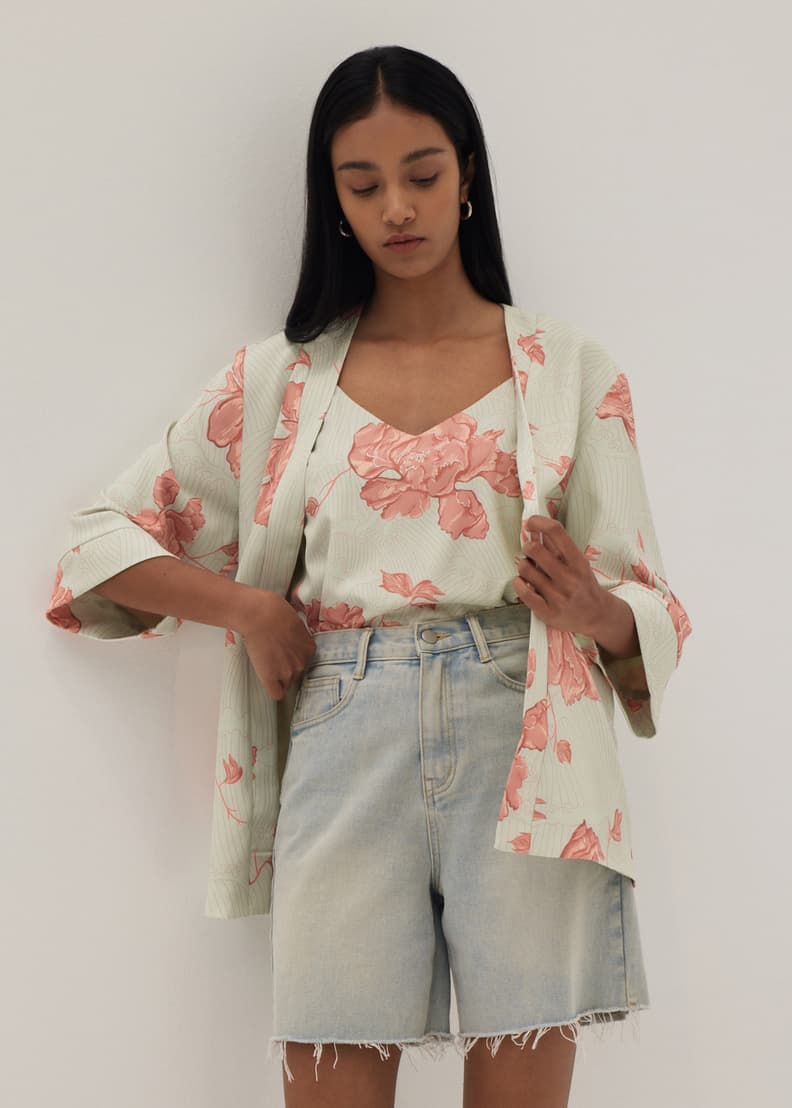 Elyja Loose Kimono in Prosperous Blooms | Love, Bonito INTL
