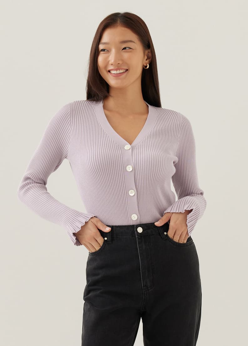 Faiza V-neck Knit Cardigan | Love, Bonito INTL