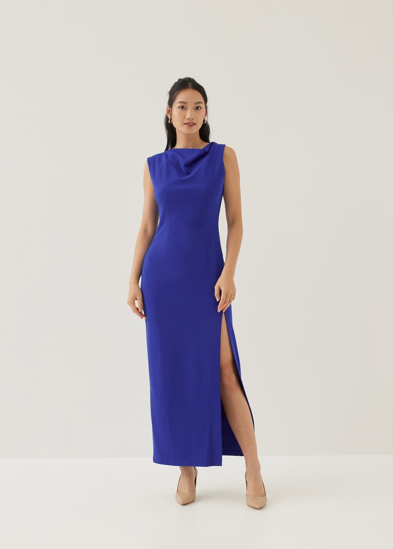 Grethel Drape Column Maxi Dress | Love, Bonito ID